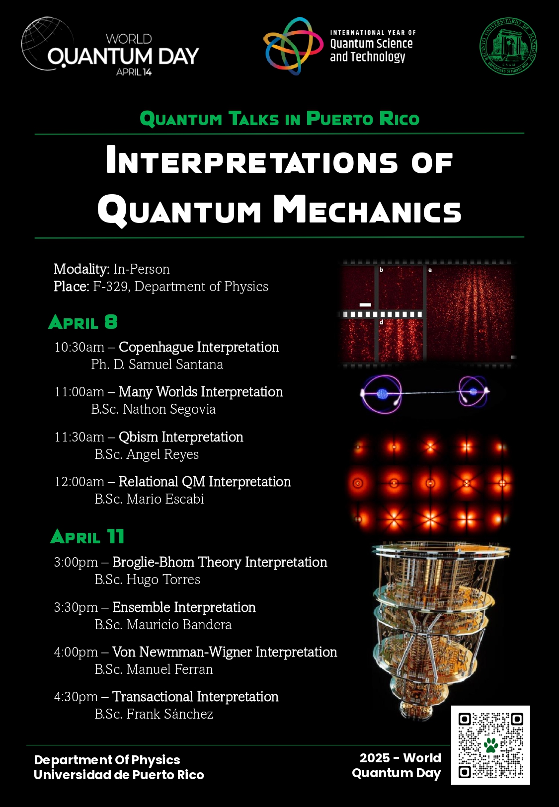 Quantum Talks in Puerto Rico: Interpretations of Quantum Mechanics - World Quantum Day
